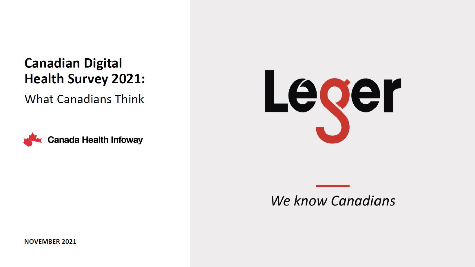 Canadian Digital Health Survey 2021 What Canadians Think Canada